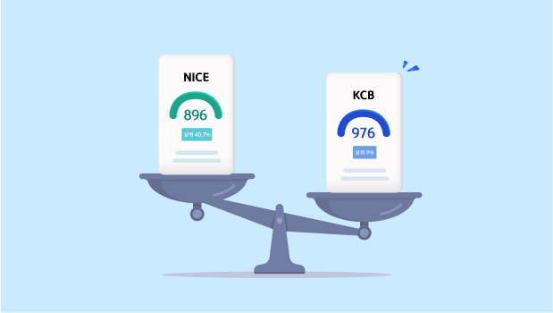 KCB, NICE 신용점수 차이나는 이유 | 신용점수 올리는 방법 | KB의 생각